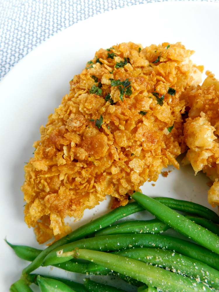 Crunchy “Oven Fried” Cornflake Chicken - Blue Cheese Bungalow